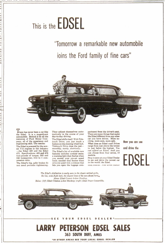 Heavy Turnout to see Edsels | Ames History Museum