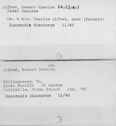 Robert Charles Alfred | Ames History Museum